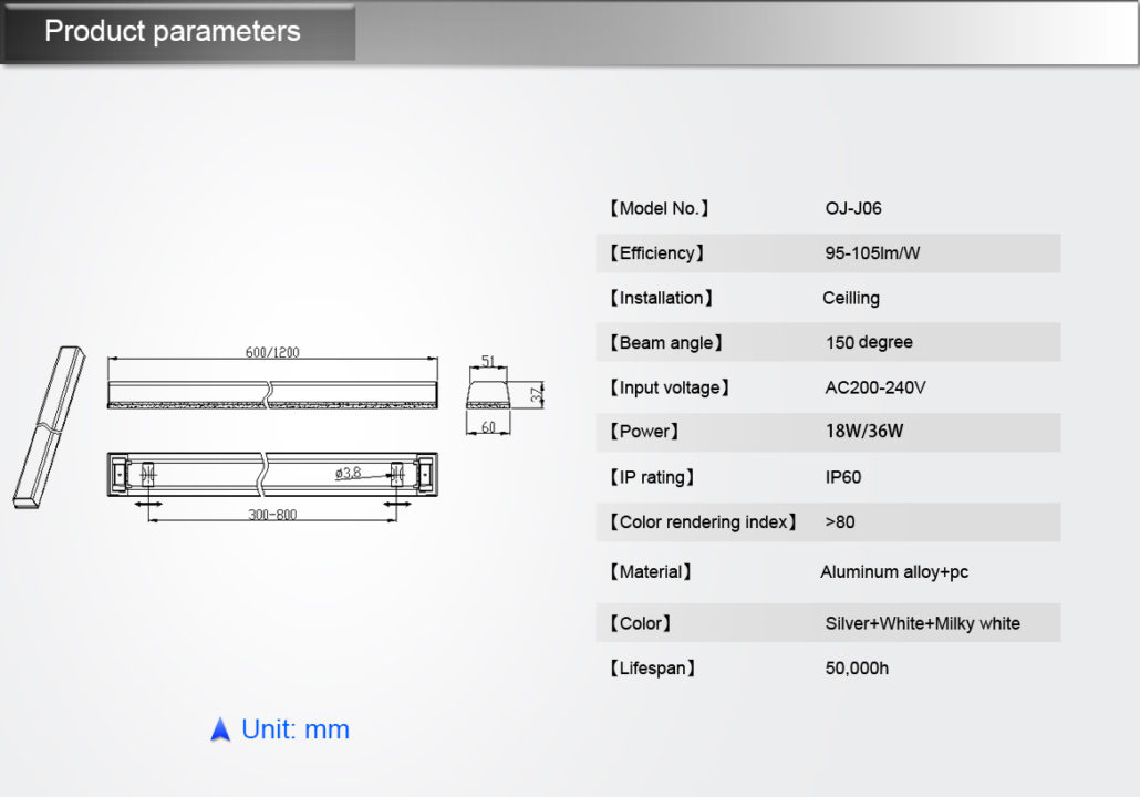 Cleanroom Light Purify Led Light ONN-J06 – ONN