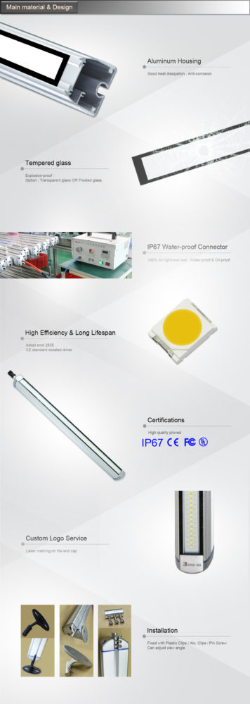 IP67 oilproof led tube light ONN-M9 for CNC mahine tools
