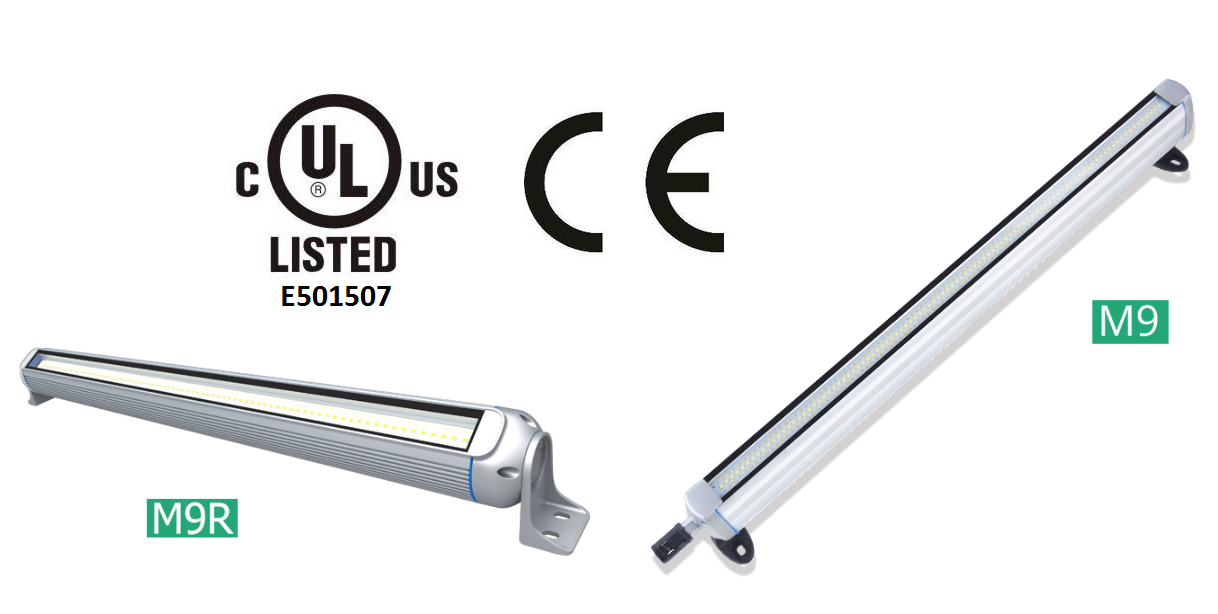 UL approved for M9 and M9R tubular machine work lights - ONN