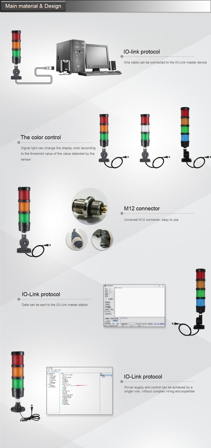 M4 IO-Link Signal Tower Light – ONN